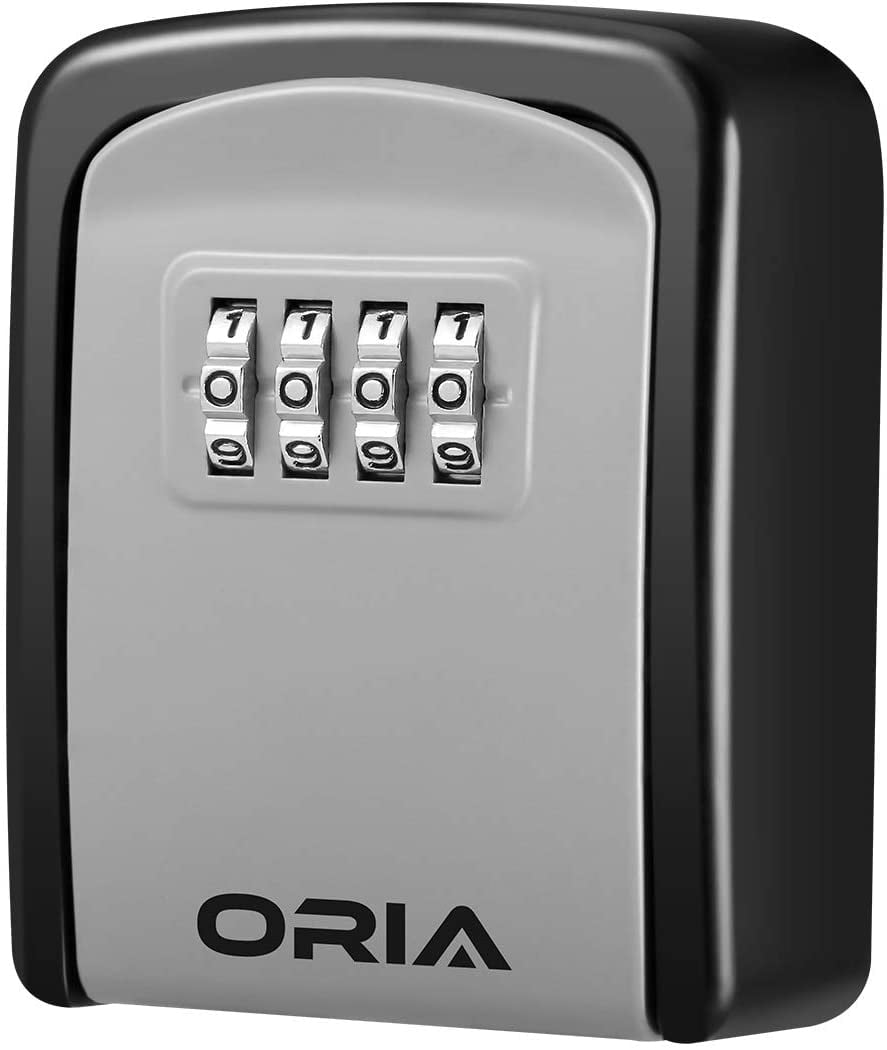 Lock Box with 4 Digit Combination, Resettable Code Key Storage Lock Box ...