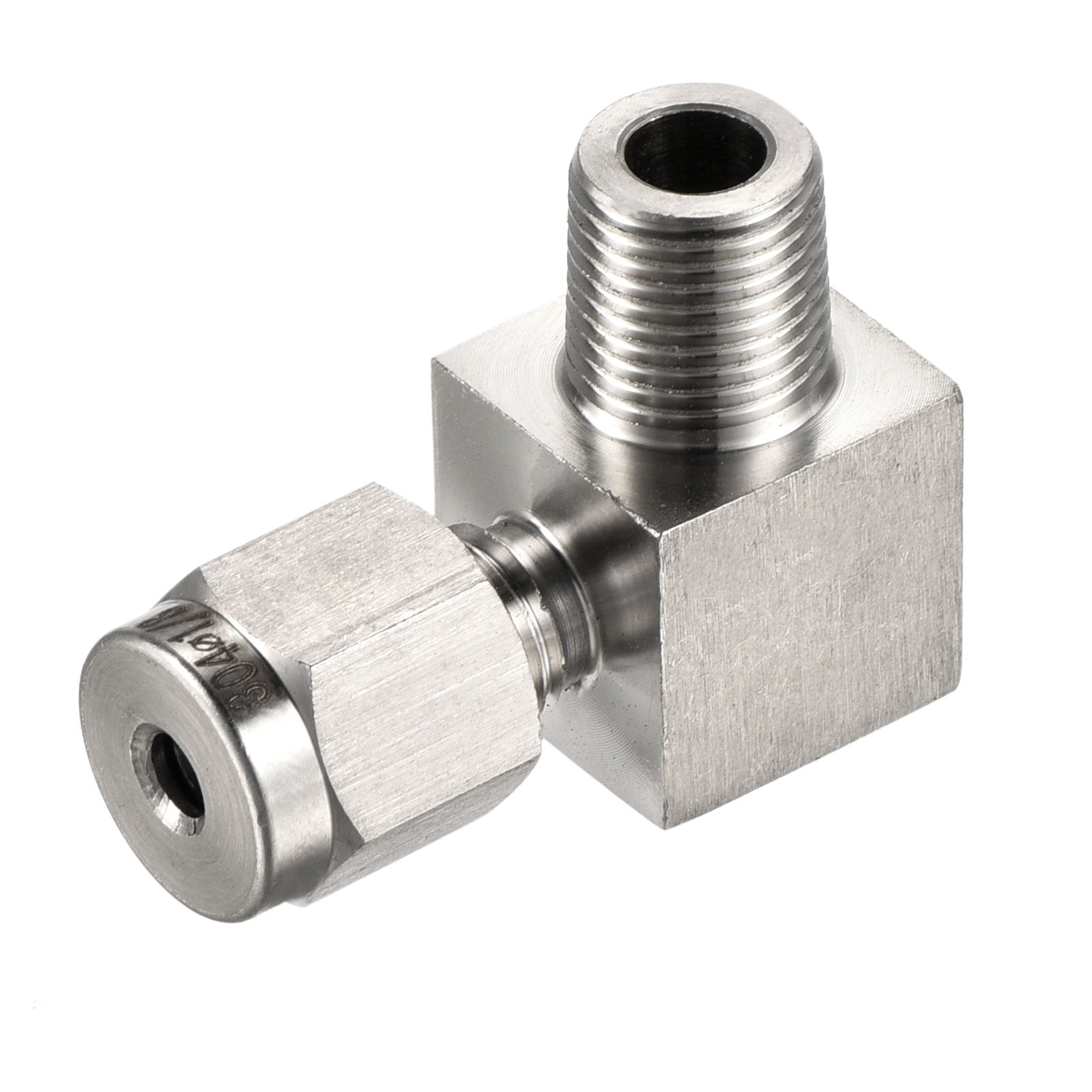 Uxcell Brass Elbow Compression Tube Fitting 1/8PT x 1/8" Tube OD ...