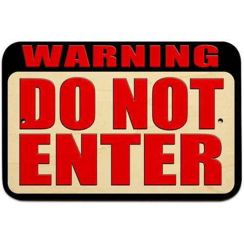 Warning Do Not Enter Sign - Walmart.com