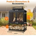 2-in-1 Metal Chiminea Fireplace with Grill,Wood Burning Outdoor ...
