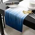 Blue Ombre Stripe Table Runner 48 Inches Long - Abstract Art Gradient ...