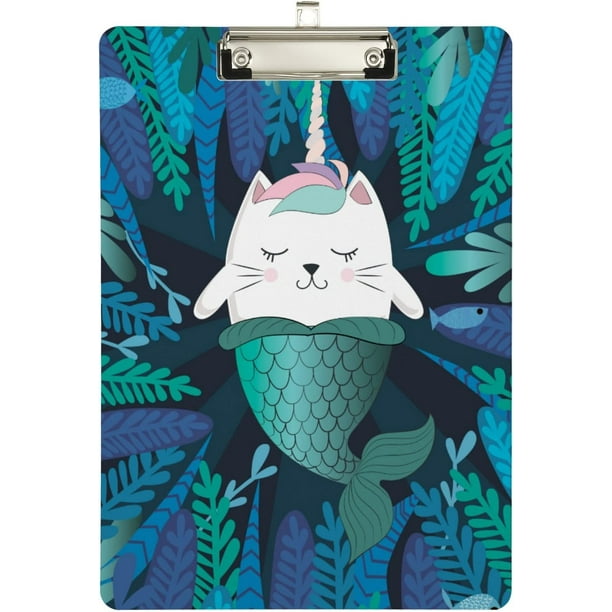 FMSHPON Magic Cat UnicornMermaid Clipboard Hardboard Wood Nursing Clip ...