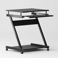 Soges Z-Type Mobile Laptop Desk, Small Workstation with Keyboard Tray, Black - Walmart.com