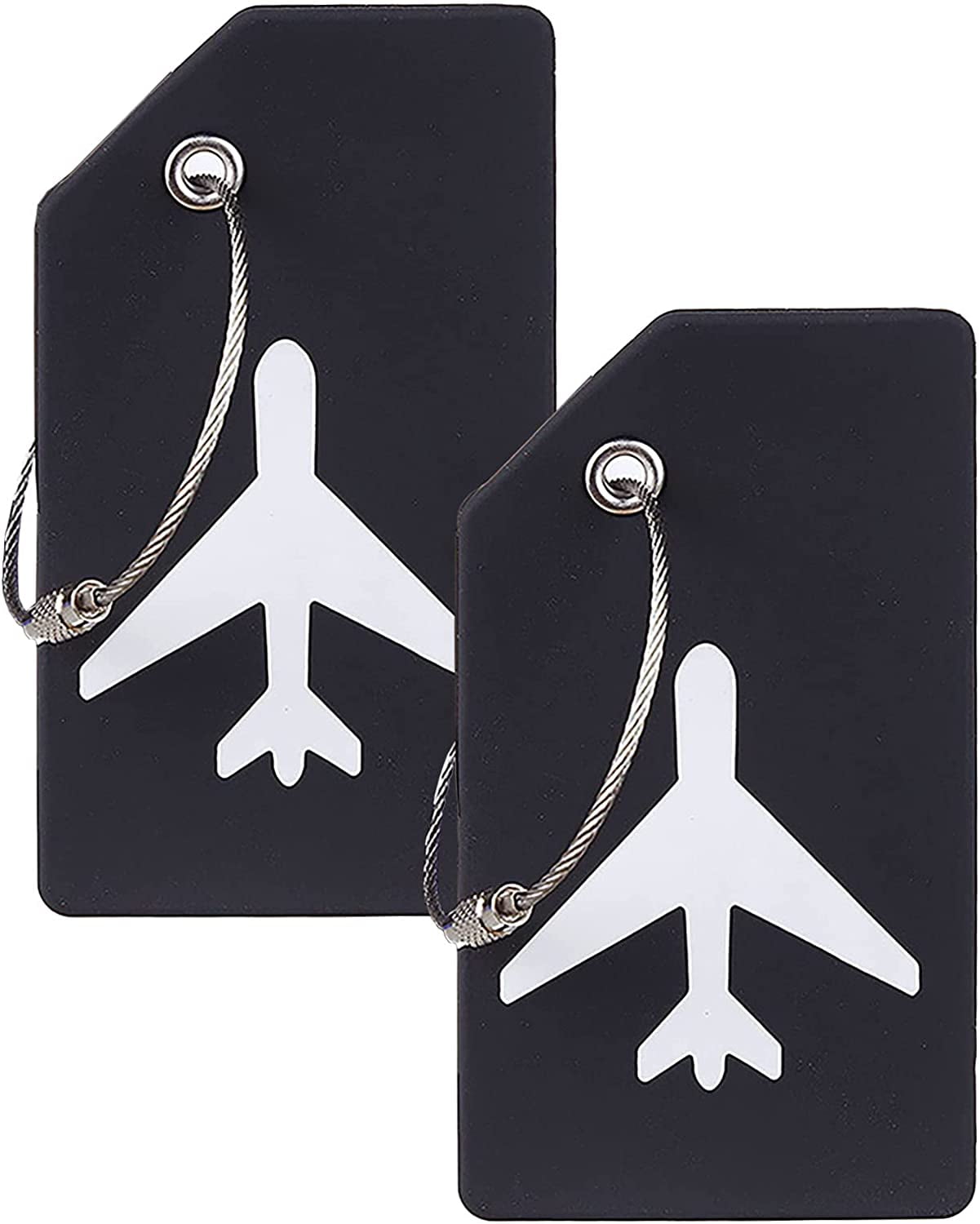 "2 Pack Luggage Tags, Bag Tags for Luggage, Silicone Travel Tag with ...