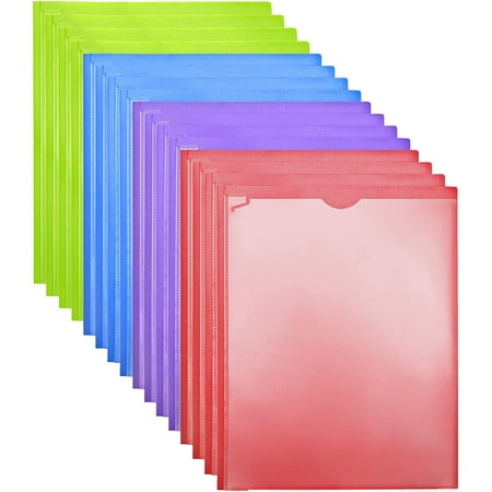 HTAIGUO Plastic Folders with Clear Front Pocket - 8 Pack, Heavy Duty 3 ...