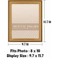 8×10 Picture Frame Gold - Picture Frames for Wall Hanging And Tabletop ...