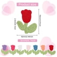 21Pcs 7 Colors Tulip Flower Shape Polyester Knitted Appliques Costume ...
