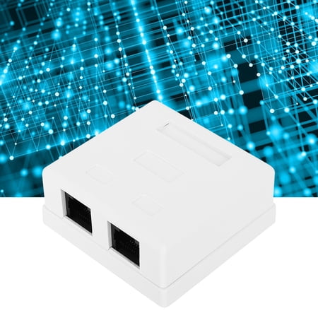 RJ45-8P8C Cat 6 Junction Box, Dual-Port Networks Connector Mounted ...
