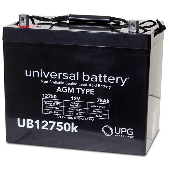Universal Power Group UB121000 AGM SLA Deep Cycle 12V 100Ah Battery ...