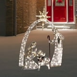 Northlight 41" LED Lighted Holy Family Nativity Scene Outdoor Christmas ...
