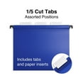 Staples Colored Hanging File Folder, 5-Tab Letter Size, 20/Box (ST13324 ...