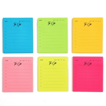 Walmart Daily Task List Sticky Notepad, 6" x 10" Schedule Reminder ...