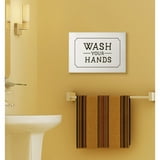 The Stupell Home Decor Collection Wash Your Hands Black and White Faux ...