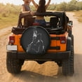 Black 3d Wolf Spare Tire Cover Dust Proof Wheel Tire Cover Fit Trailer
