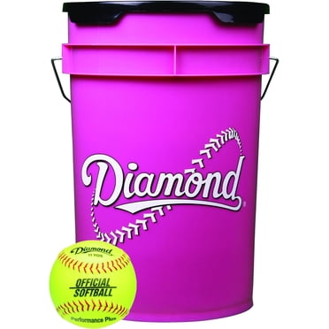 BUCKET W/PADDED LID & 3 DOZEN LEATHER BASEBALLS - Walmart.com