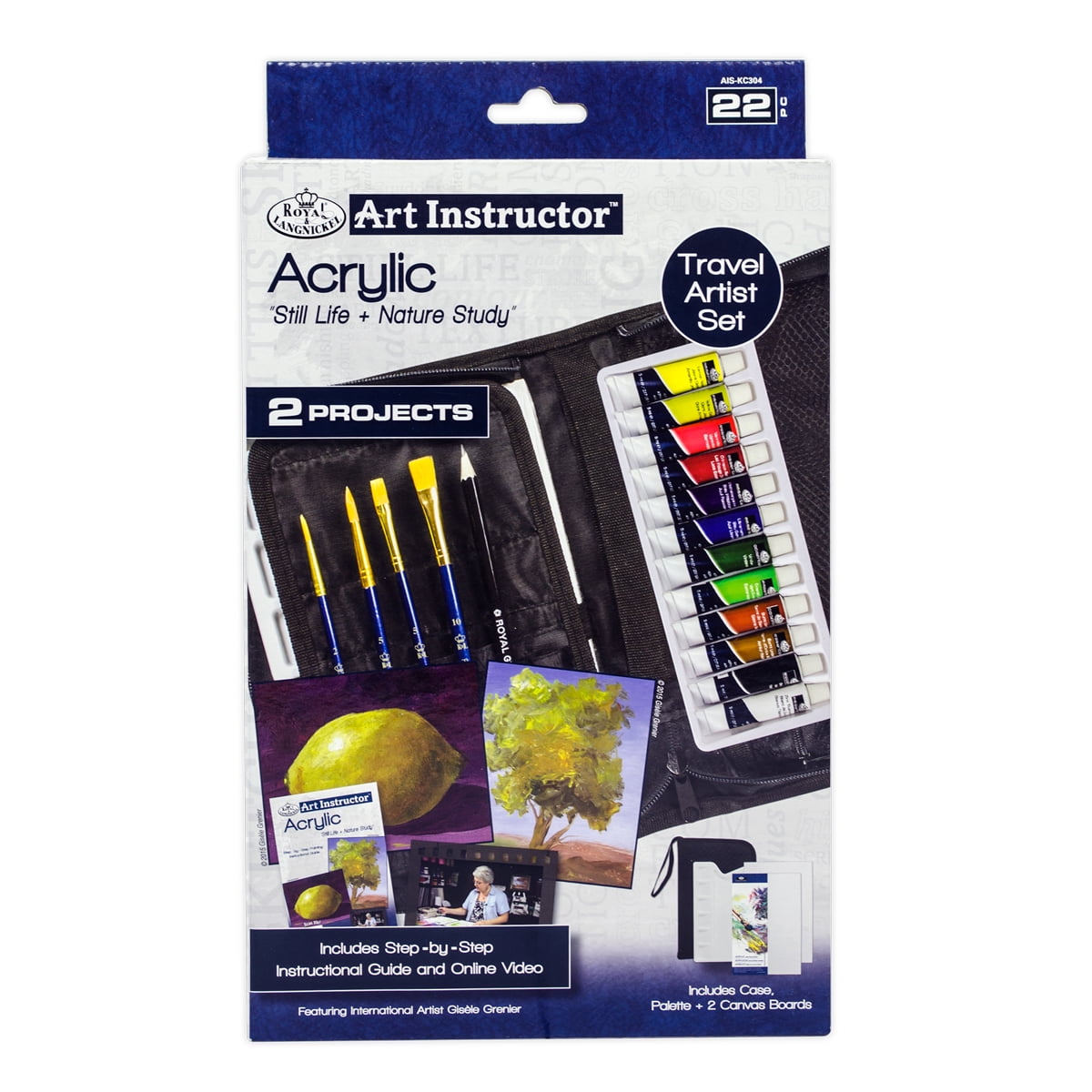 Royal & Langnickel Art Instructor™ - 22pc Small Acrylic Painting Travel ...