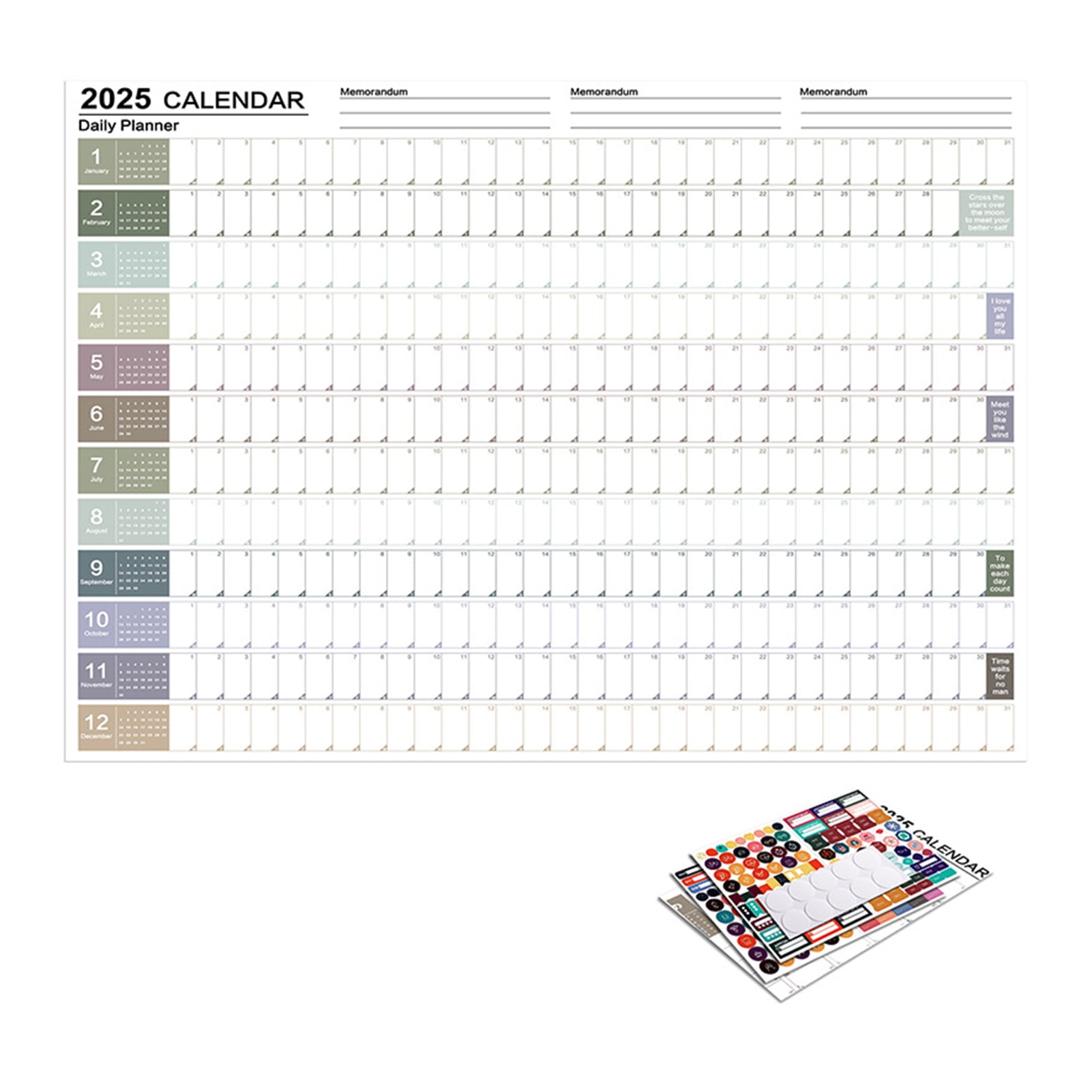 ZheElen 2025 Vintage Wall Calendar Time Planner Punch List Must-Have ...