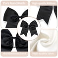 JoyBowie 12pcs 8inch Black Satin Hair Bows for Girls Daily Party ...