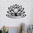 Lotus Flower Abstract Silhouette Metal Wall Art Decor, Black Iron Wall ...