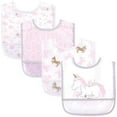 Yoga Sprout Baby Girl Waterproof PEVA Bibs 4pk, Unicorn, One Size ...
