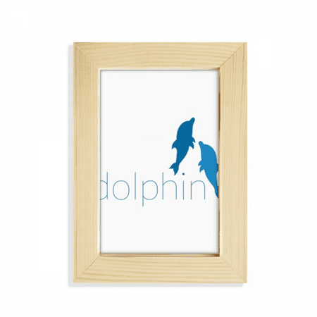 Blue Ocean Docile Two Dolphin Desktop Display Photo Frame Picture Art ...