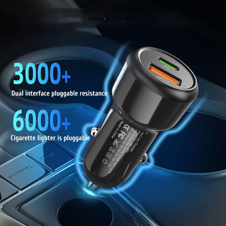 [PD-B2] 1pcs QC3.0+PD20W charging head dual port fast charging car ...