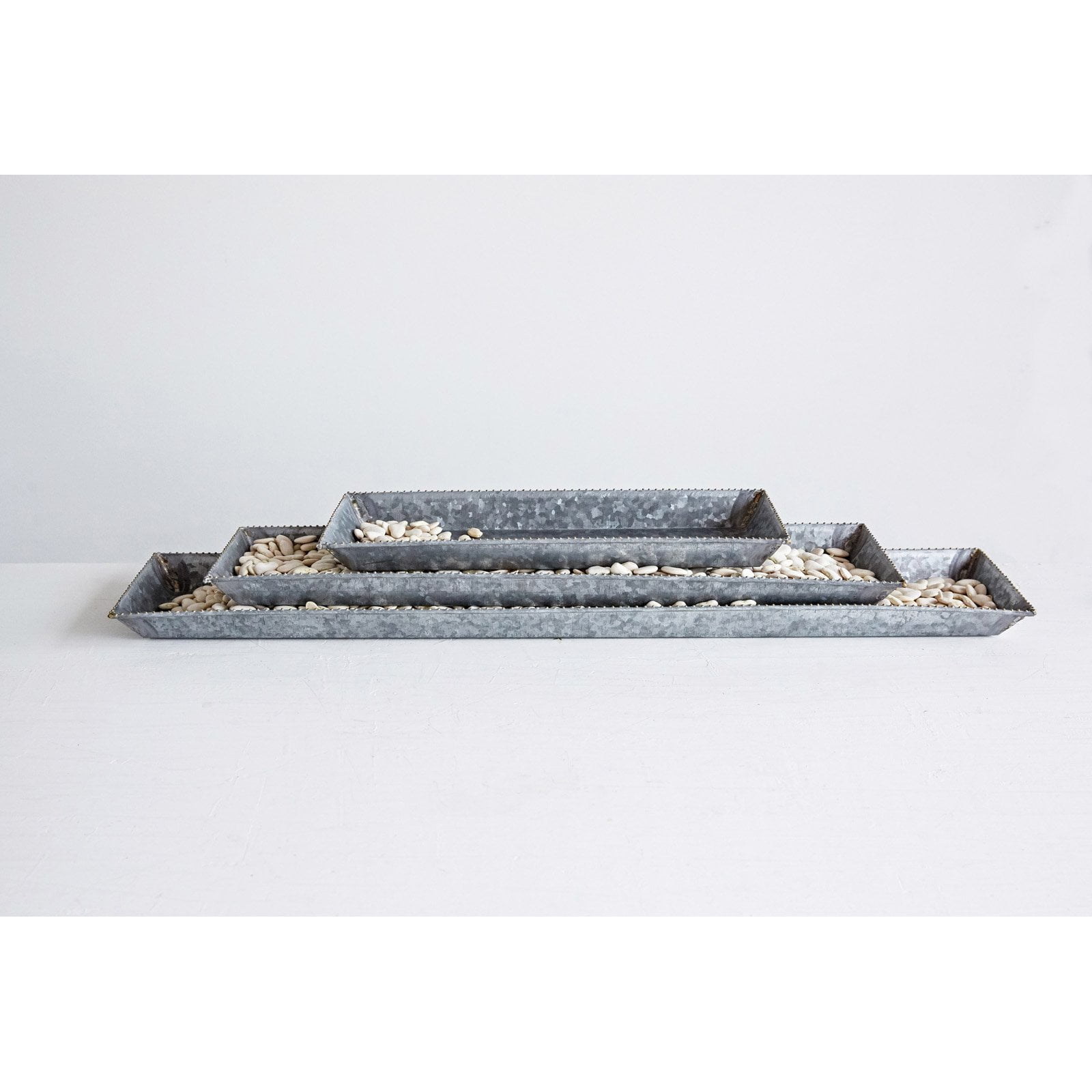 3R Studios Set of 3 Decorative Rectangle Metal Trays - Walmart.com