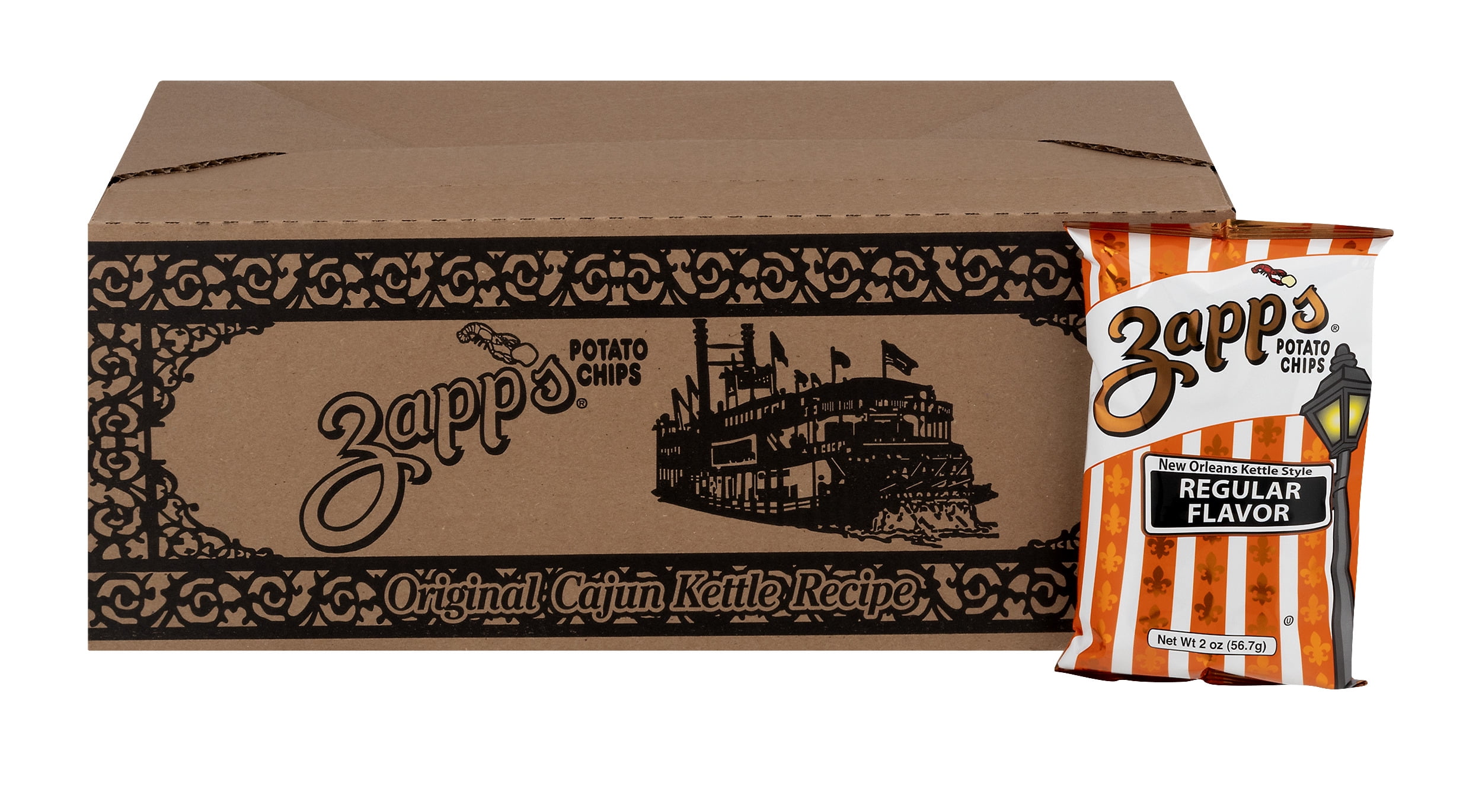 Zapp's Kettle Potato Chips, Regular, 2 oz, 25 Count - Walmart.com