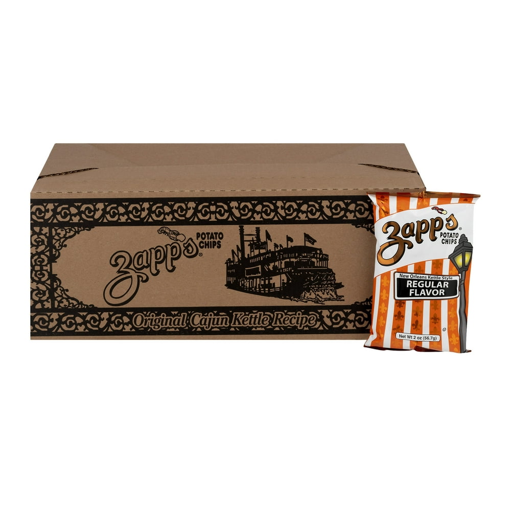 Zapp's Kettle Potato Chips, Regular, 2 oz, 25 Count - Walmart.com ...