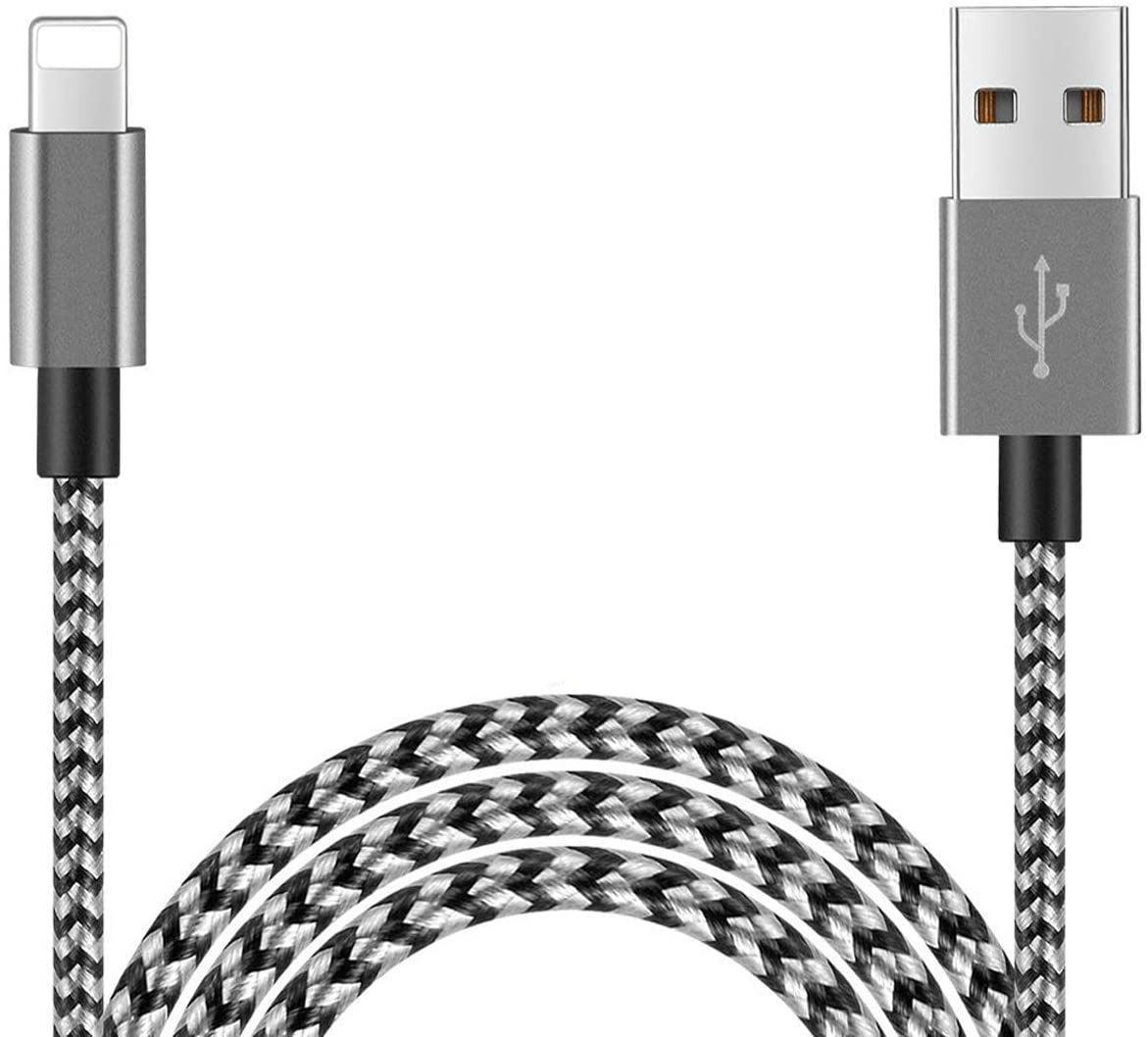 Phone Charger 6FT Nylon Braided USB Charging & Syncing Cable Compatible ...