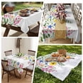 Country Wild Flower Foliage Table Cloth 54x54in, Waterproof Square ...