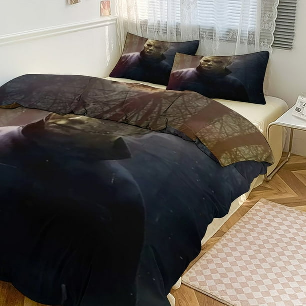 Michael Myers Print Bedding Set Pattern Duvet Cove Set 3 Pieces 1 Quilt ...