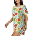 Haiem Colorful Ping Pong Rackets1 Pattern Pajama Set for Women 2 Piece Lounge Set Short Sleeve ...