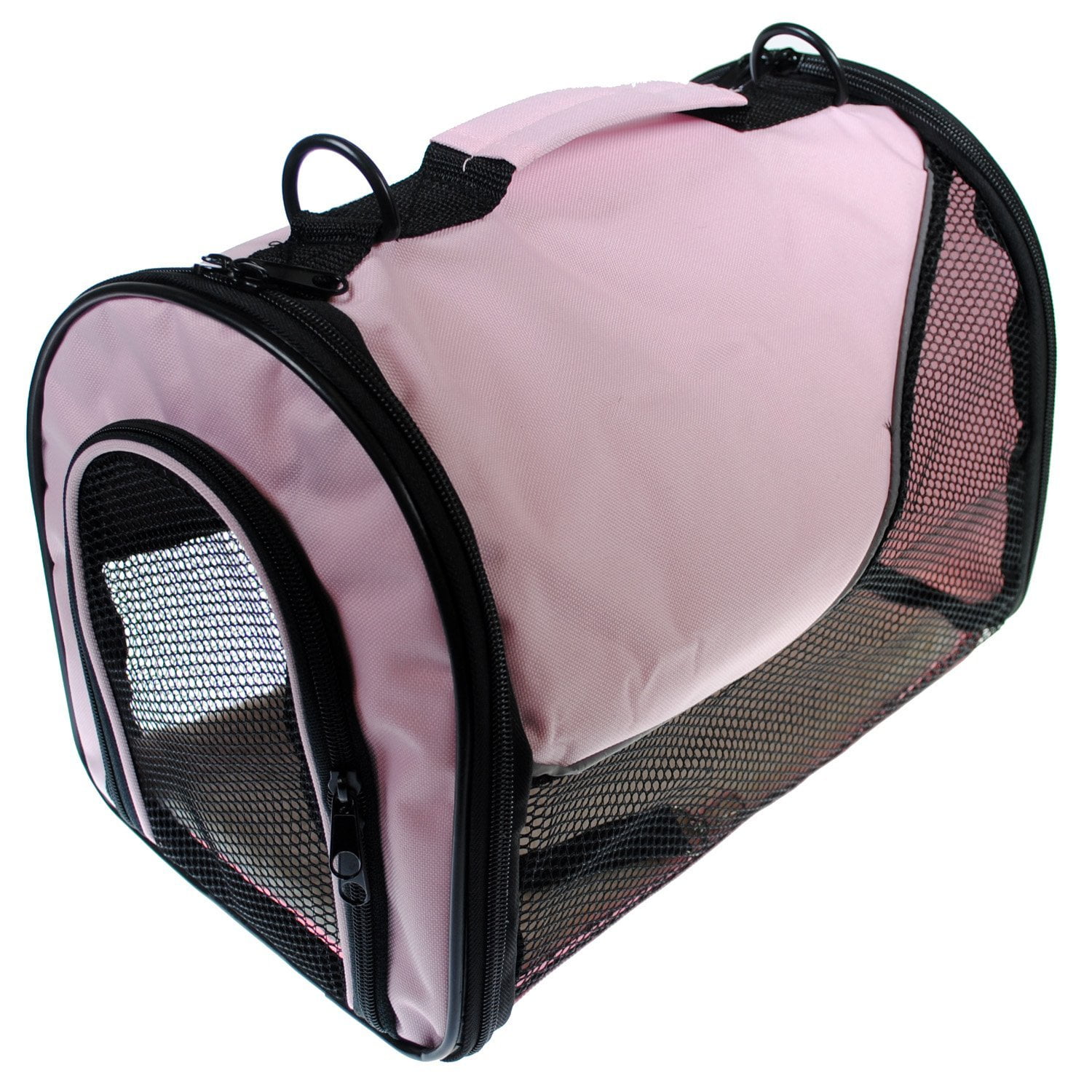 Shop4Omni Soft Sided Pet Kennel Cab/Carrier - Pink 13Lx9Wx9H - Walmart.com