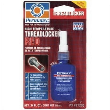 Permatex High Temperature Red Threadlockers, 50 mL, 1 1/2 in Thread ...