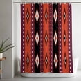 Abstract Stripes Shower Curtains for Bathroom, Red Black Purple Aztec ...