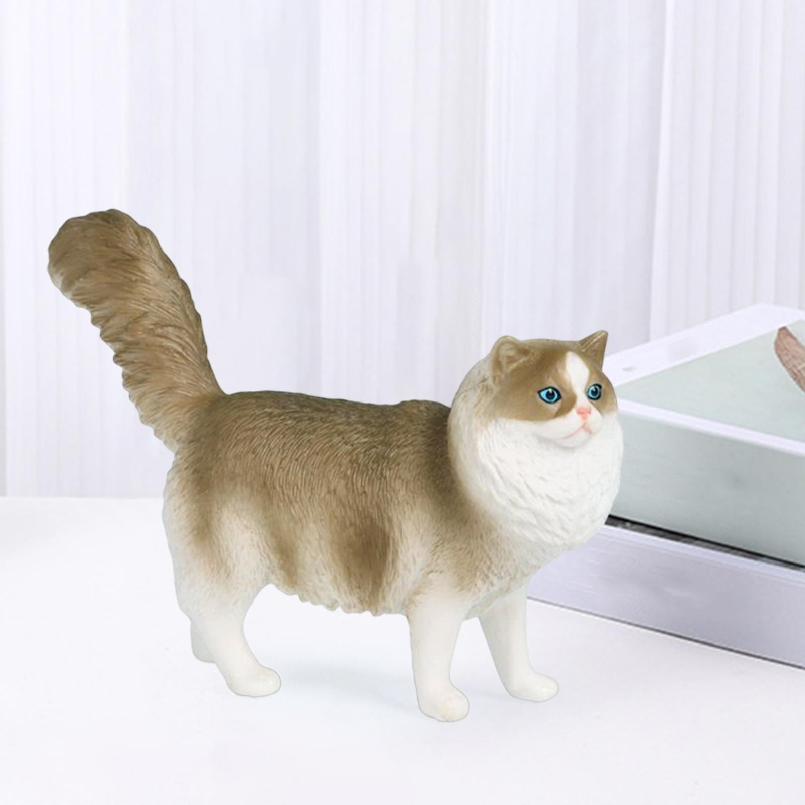 Realistic Cat Figurines for Kids Children Diorama Animals Figures ...