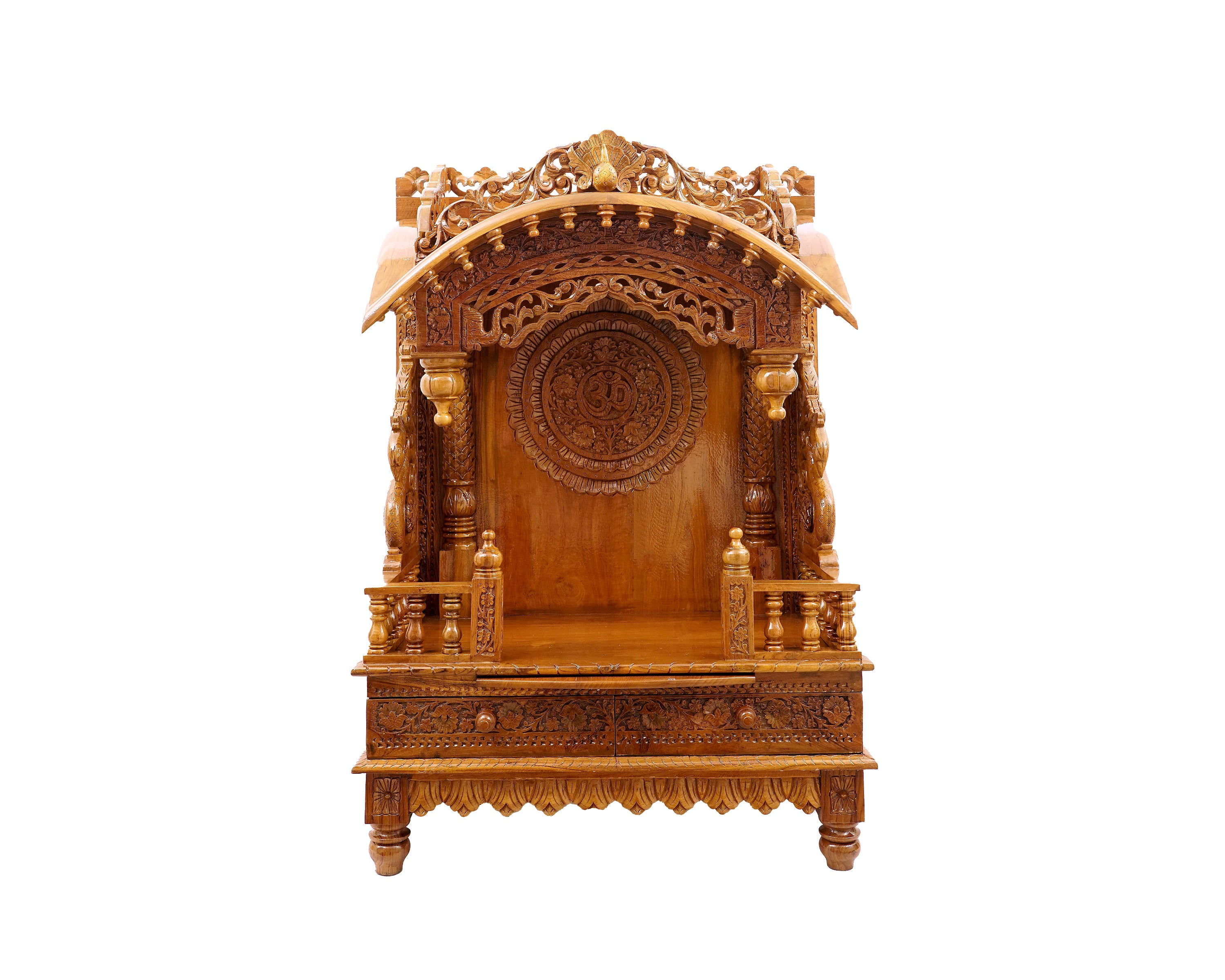 Wooden Engraved Home Puja Mandir by Pooja Bazar - Torana Temple, Wooden ...