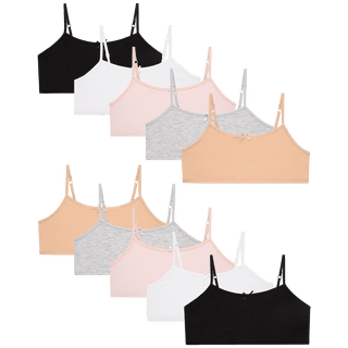 4 Pack Girls Cotton Cropped Bras Fit Girls Training Bras Girls Sports ...