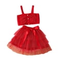 Bainana Outfit Set For Girls Kids Solid Color Off Shoulder Tops And ...