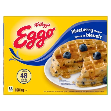 EGGO Blueberry Flavour Waffles, 1.68kg (48 waffles) - Walmart.ca