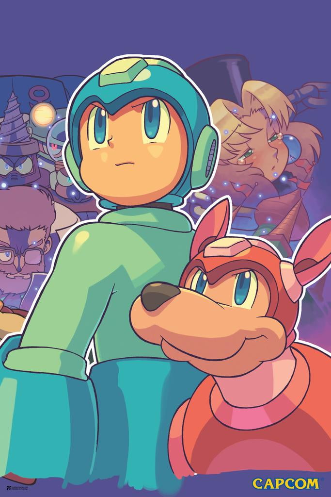 Mega Man Rush Dog Video Game Video Gamer Classic Retro Vintage 90s ...
