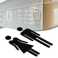 Haimni 1 Pairs Self-Sticker 3D Acrylic Men& Woman Wc Restroom Bathroom ...