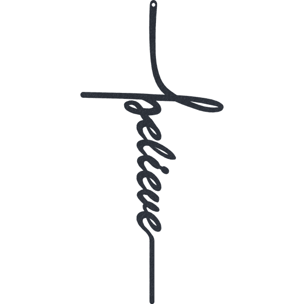 Believe Cross - Metal Wall Decor - Walmart.com - Walmart.com