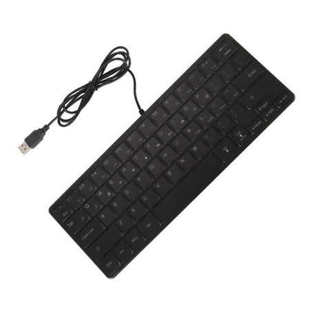 64 Keys Keyboard, Black RGB Backlight 64 Keys Gaming Keyboard 60% ...