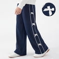 Ashyfjp Trendy Sweat Trousers for Girls Wide-Leg Loose Knit Pants ...
