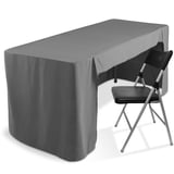 Lann's Linens 6' Rectangular Open Back Fitted Tablecloth - Trade Show ...