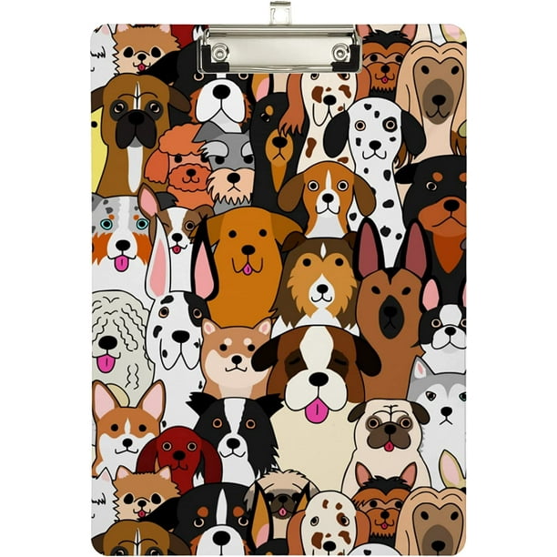 FMSHPON Colorful Dogs Clipboard Hardboard Wood Nursing Clip Board and ...