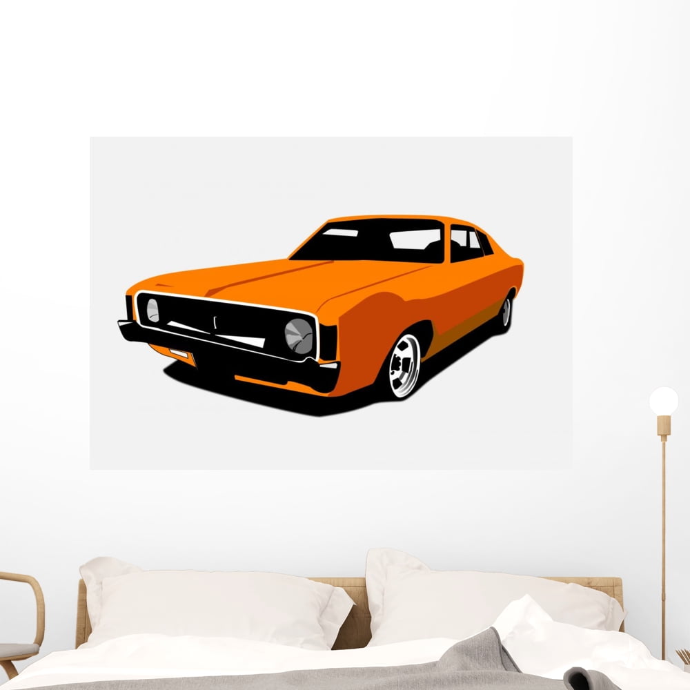 Muscle Car Wall Mural by Wallmonkeys Peel and Stick Graphic (48 in W x ...