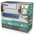 Free Shipping! Bestway Tritech Queen Air Mattress 18in Built-in AC Pump Antimicrobial Inflatable ...
